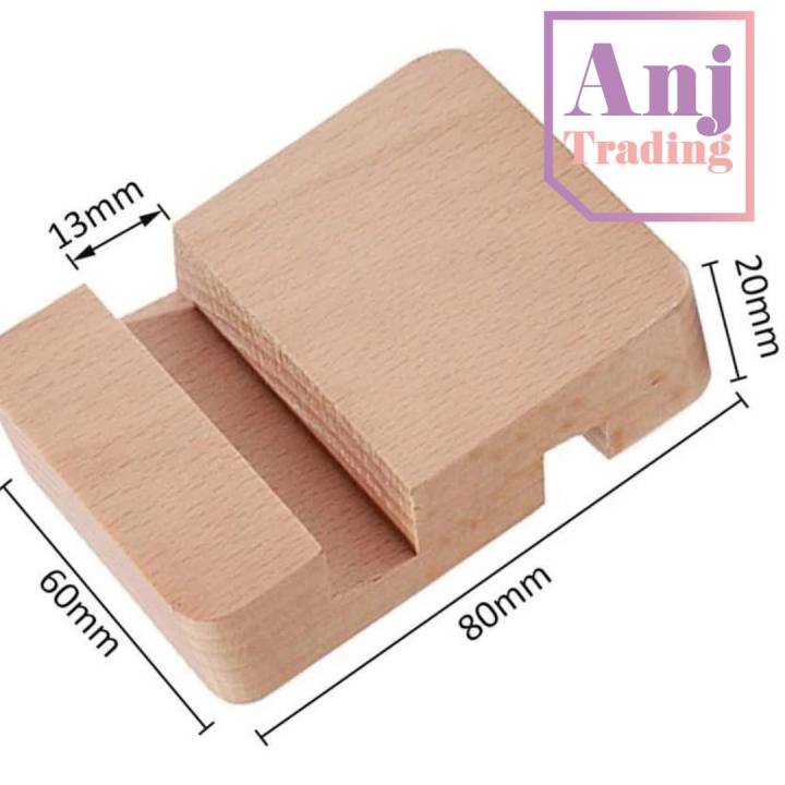 1 pc Bamboo Phone Stand Holder Wooden With Personalize Customize Name ...