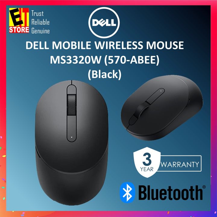 DELL MOBILE WIRELESS MOUSE MS3320W Bluetooth 5.0 (BLACK ) 3Years ...