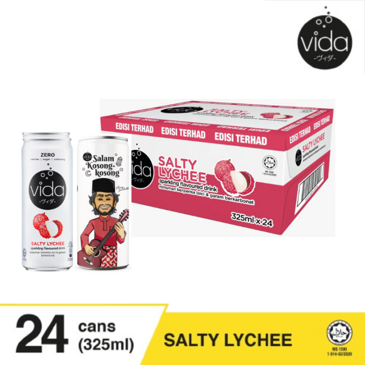 [CARTON] VIDA Zero Sparking Drink 24cans x 325ml - Salty Lychee Flavour ...