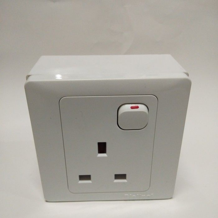 Stop kontak + saklar on off stop kontak AC kaki 3 outbouw + Box 1 set ...