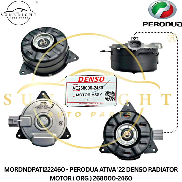 PERODUA ATIVA '22 DENSO RADIATOR MOTOR ( ORG ) 268000-2460 | Lazada