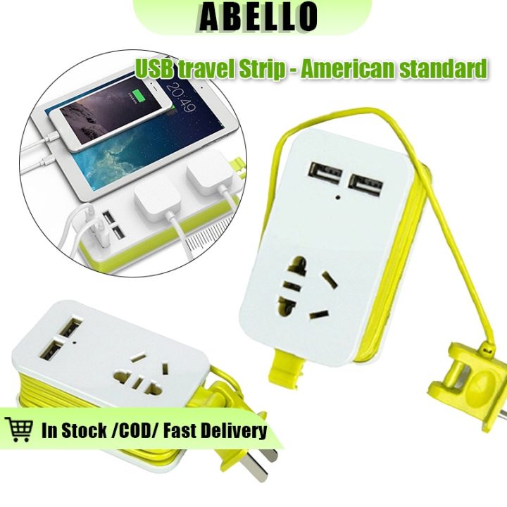 Travel Portable Retractable Storage Socket 1 5m Extension Cord Multi Functional Usb Plug In
