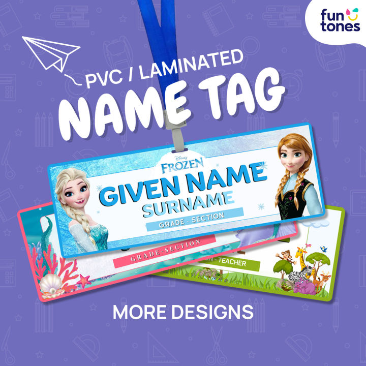 PET PVC / Laminated Name Tags / Name plate for Students Back to School ...