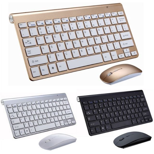 Wireless Keyboard 2.4 GHz Slim Multmedia Keyboard with mouse Combo with ...