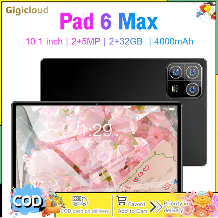 Pad6Max 10.1 Inch Tablet With 4000mAh Battery 2GB RAM+32GB ROM 2MP ...