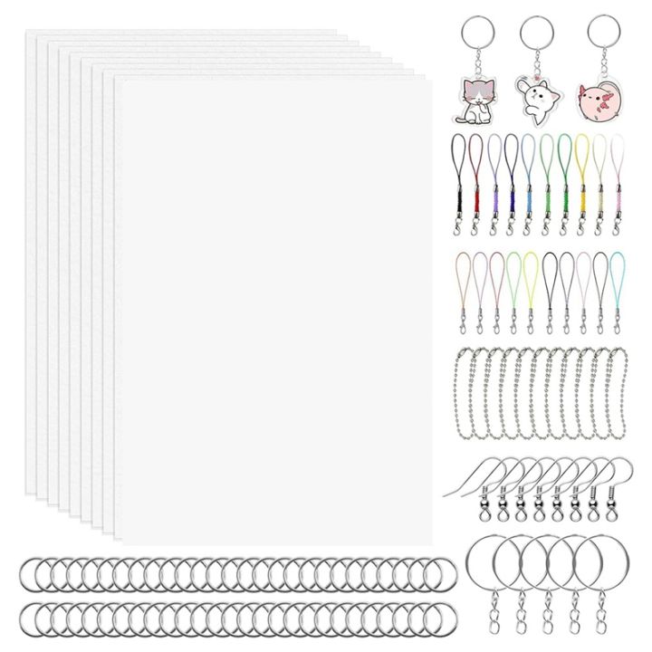170 PCS Shrink Plastic Sheets Kit, Paper with 15 Sheets Shrink Sheets ...