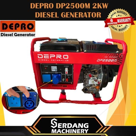 DEPRO 2000Watt/2.0KW 3000RPM Diesel Generator DP2500M with AVR system ...