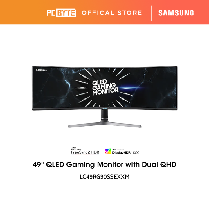 Samsung LC49RG90SSEXXM 49" QLED QHD Super Ultra-Wide Screen Gaming Monitor | Lazada