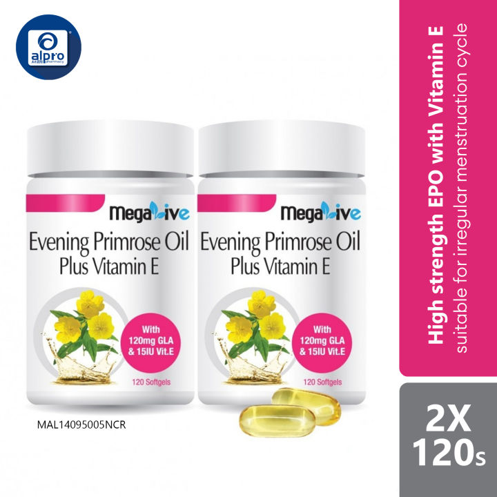 Megalive Epo Plus Vit.e Softgel 2x120s | High Strength Epo With 10% Gla ...