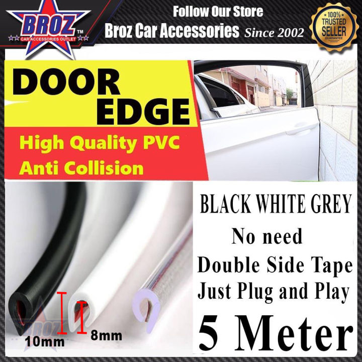 Door Edge Guard Protector Anti Scratch Collision Rubber Strip 16FT/5M ...