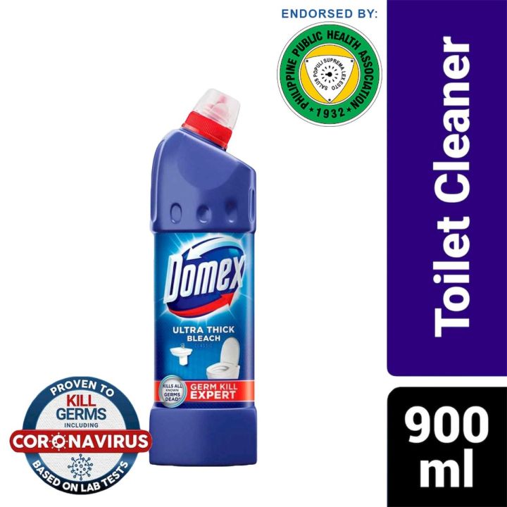 Domex Classic Ultra Thick Bleach Germ Kill Toilet Cleaner Liquid 900mL ...