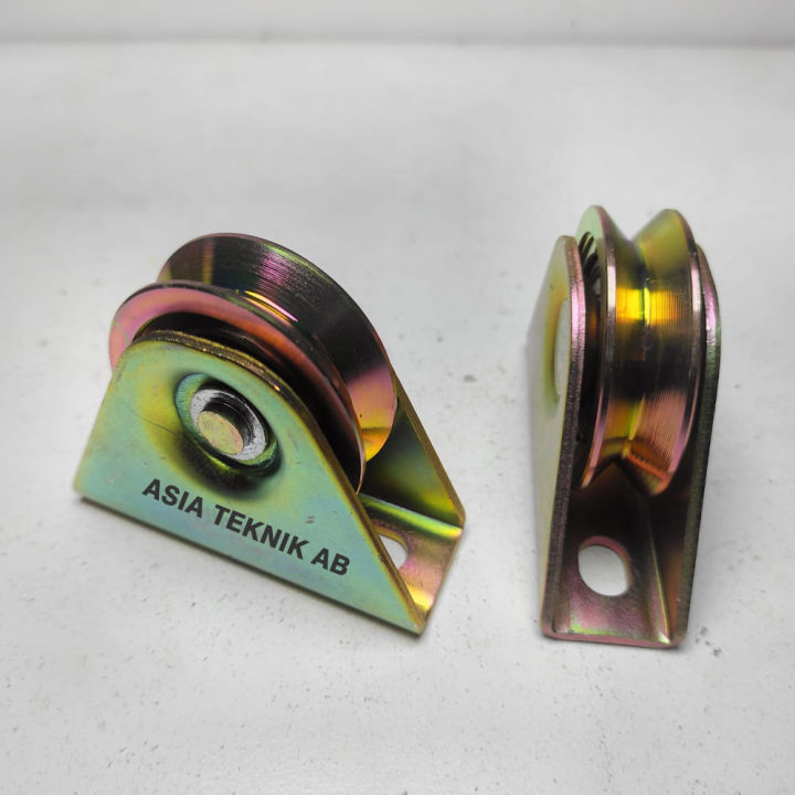 roda pintu pagar besi model U V 50mm roda pagar pintu gerbang rumah ...