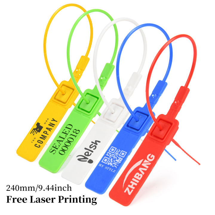 100pcs Plastic Seal Tags Heavy Duty Tamper Seals Security Labels ...