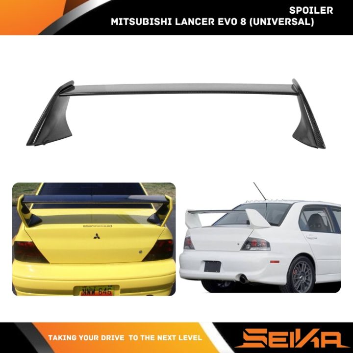 Universal Sedan EVO 8 Design Rear Wing Spoiler (Flat Black Finished ...