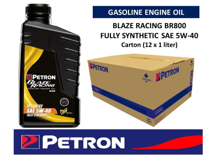 PETRON BLAZE RACING BR 800 FULLY SYNTHETIC GASOLINE ENGINE OIL SAE 5W ...