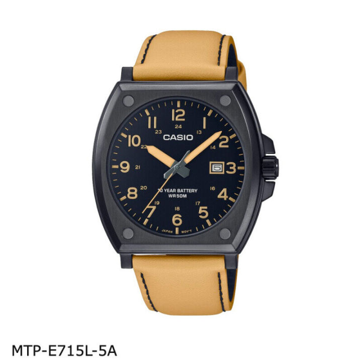 นาฬิกาข้อมือ ผู้ชาย Casio Standard Men MTP-E715 Series สายหนัง MTP ...