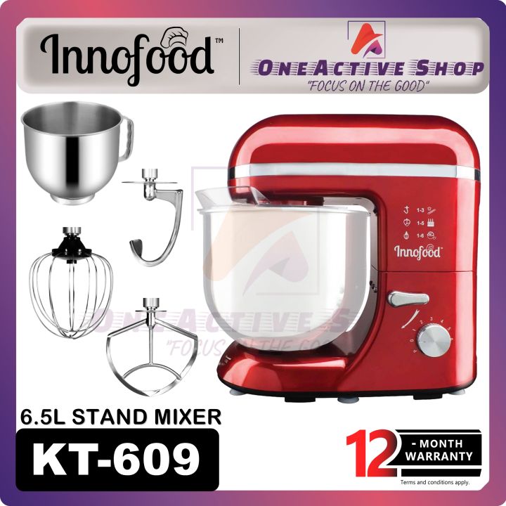 INNOFOOD 6.5L Stand Mixer KT-609 KT609 ( INNOFOOD MIXER / BAKING MIXER ) / ORIMAS 8L Stand Mixer ...