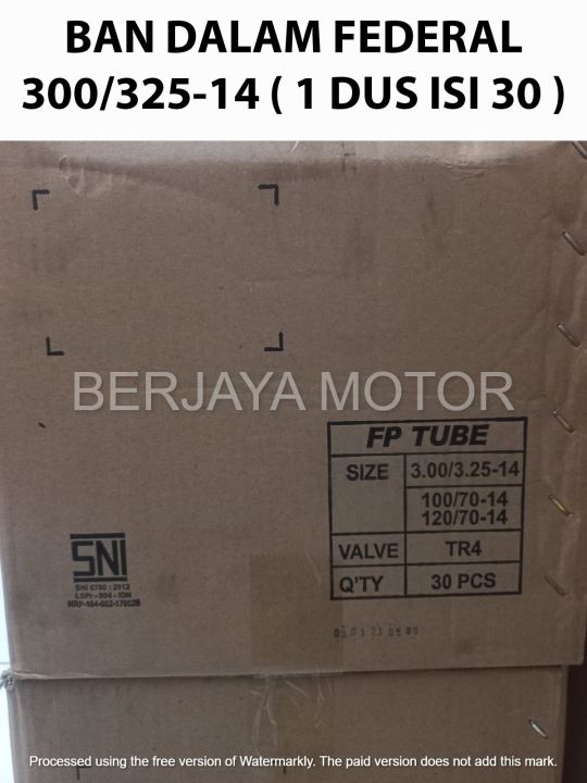 1 DUS ISI 30 PCS BAN DALAM FEDERAL RING 14 300/325-14 MOTOR MATIC ...