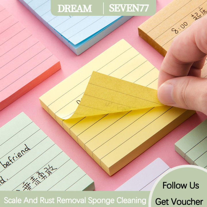 Horizontal Cartoon Office Notes Cute Striped Sticky Notes Can Tear And ...