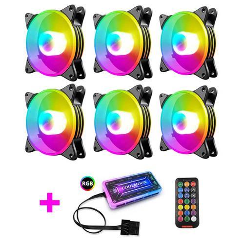 Coolmoon 120mm Cooling Fan PC Computer Case RGB Fan with Con | Lazada PH