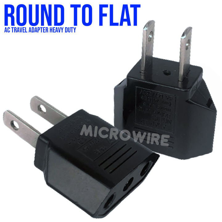 Universal Round to Flat Travel Adaptor Adapter Heavy Duty | Lazada PH