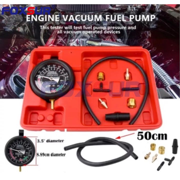 Car Engine Vacuum Fuel Pump&Vacuum Tester Gauge Carburetor Pressure ...