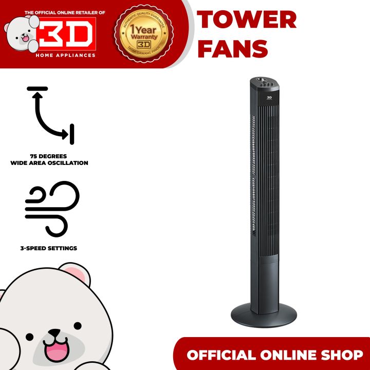 3D Skyscraper Tower Fan TF-10SS | Lazada PH