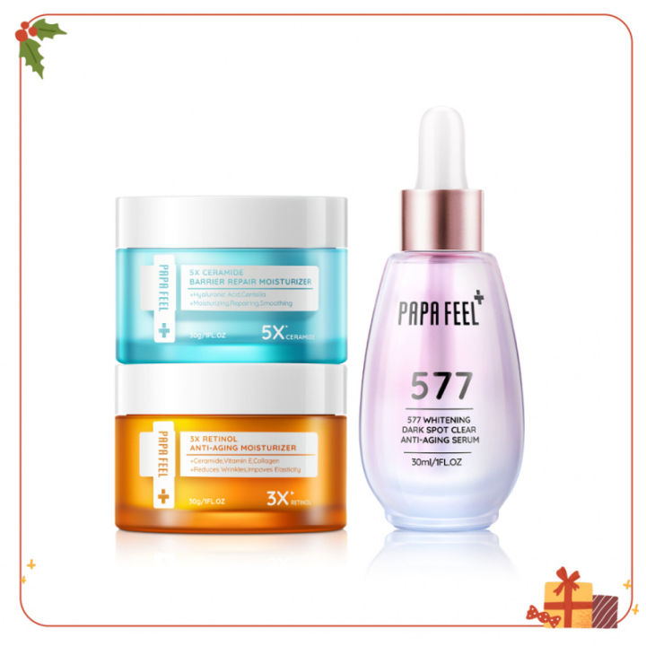 PAPA FEEL 3X Retinol Firming Moisturizer 5X Ceramide Barrier Moisturizer 577 VC Niacinamide ...