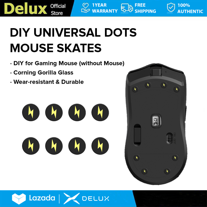 Delux DIY Universal Dots Corning Gorilla Glass Mouse Skates Mouse Feet ...