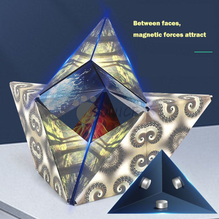 Geometric Magnetic Rubik's Cube 3d Stereoscopic Variety Shapes Infinite ...