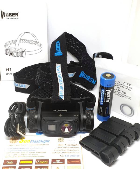 ไฟฉายคาดหัวWUBEN H1 เครื่องศูนย์ประกัน 6 เดือน | Lazada.co.th