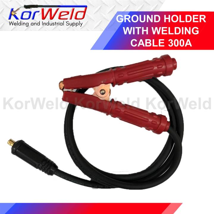 Ground Holder with Welding Cable and Connecting Jack 300A | Lazada PH