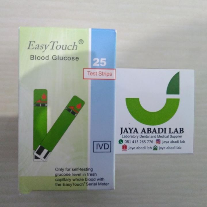 EasyTouch blood glucose easy touch tes gula darah isi 25 cek strips ...