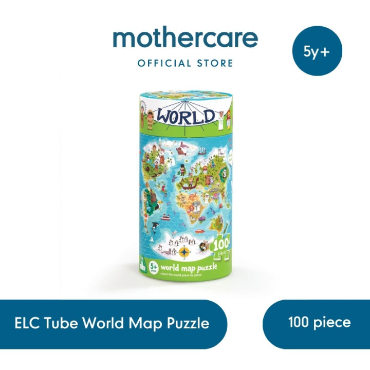 ELC Puzzle Tube World Map - Mainan Edukasi Puzzle Anak | Lazada Indonesia