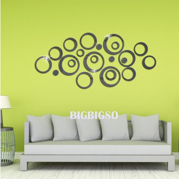 3D Sticker Dinding DIY Wallsticker Cermin Stiker Acrylic Dekorasi ...