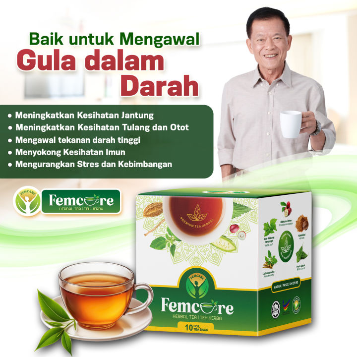 Femcare Herbal Tea Organic and Halal / Traditional Tea for Overall ...