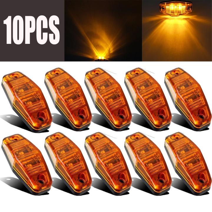 Proster 10PCS Front Side Marker LED Amber Light Car Truck Van Trailer ...