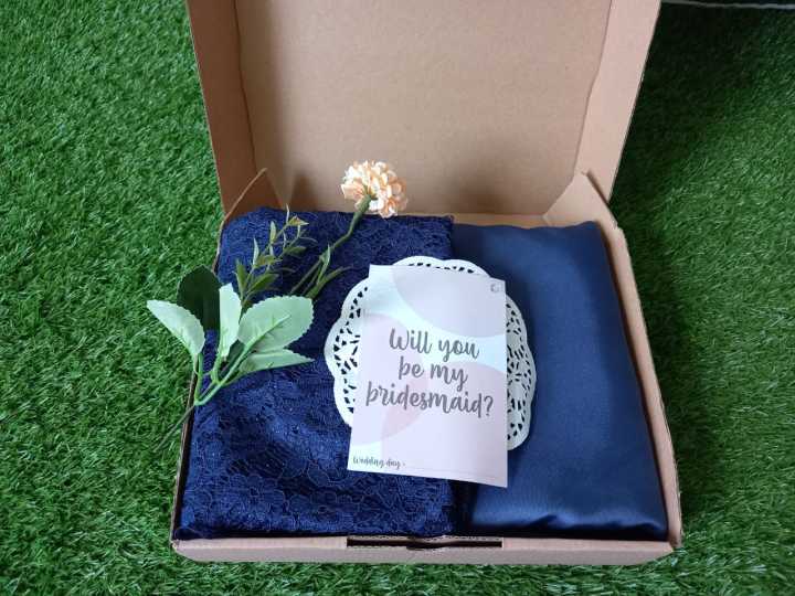 Bridesmaid Dress Seragam 2022 Paket Kain Seragam Box Dress Gaun ...