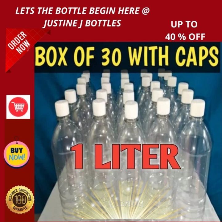 Pet Bottle with Cap 1 Liter- Box of 30 | Lazada PH