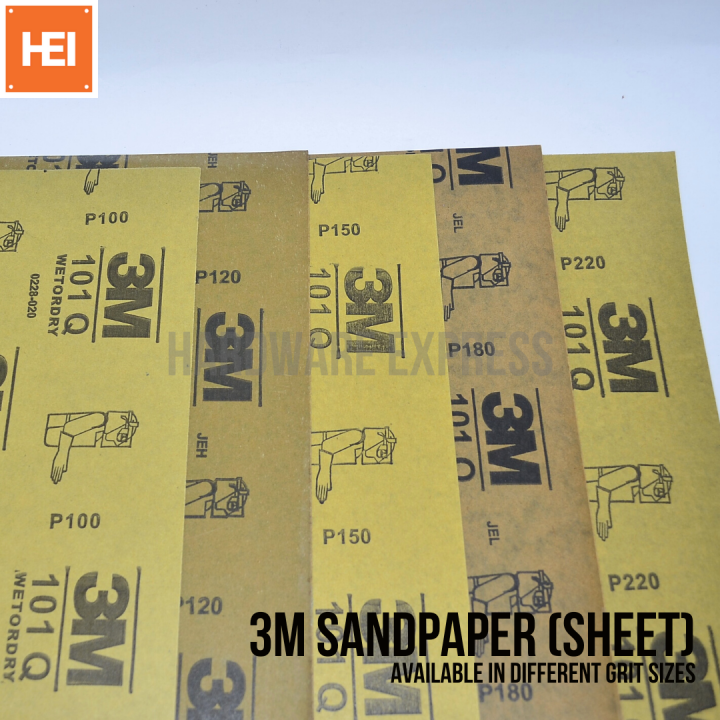3M Sand Paper Grit #100 to #1000 (Sold per Sheet) | Lazada PH