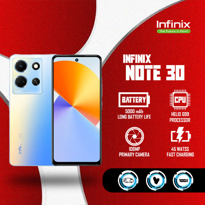 Infinix Note 30 Series 5G D6080 / 4G G99 Gaming Chipset ( 8GB+256GB ) 45W+bypass mode I 120 Hz ...