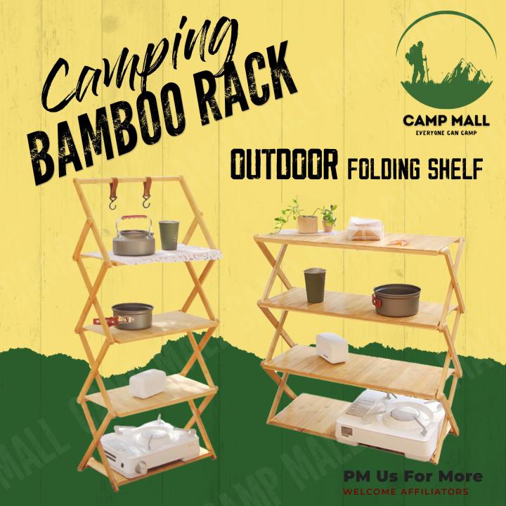 Camp Mall Malaysia Outdoor Camping Multilayer Foldable Wood Shelf ...