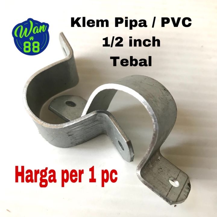 Klem Pipa Besi / PVC 1/2 Inch Sanshan Tebal harga per 1 pc | Lazada ...