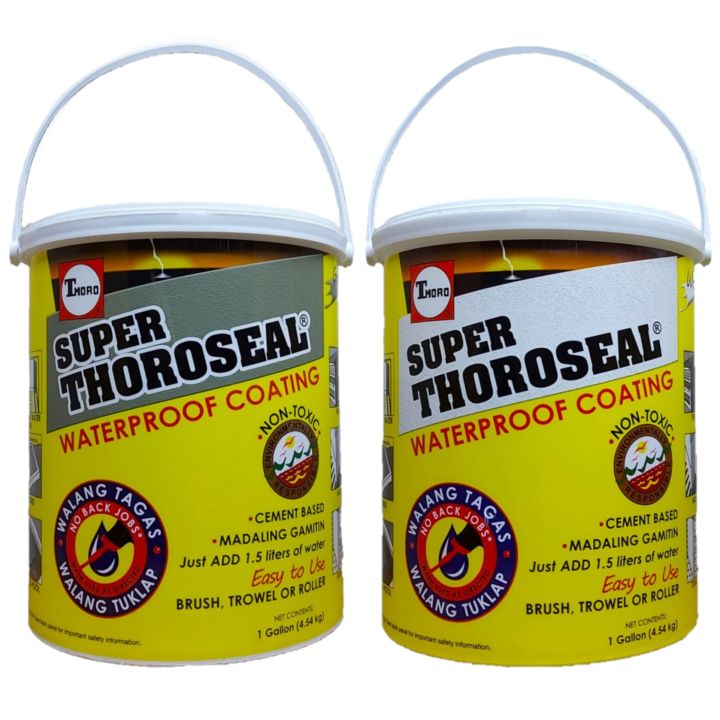 Thoro Super Thoroseal Waterproof Coating - 1 Gal - Gray or White ...