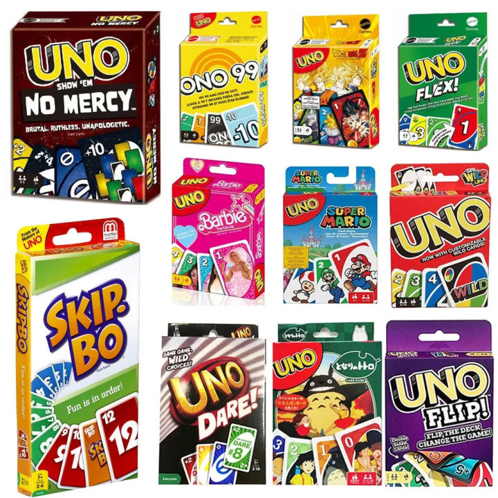 UNO FLIP! SHOWEM NO MERCY Family Funny Entertainment Board Game Fun ...