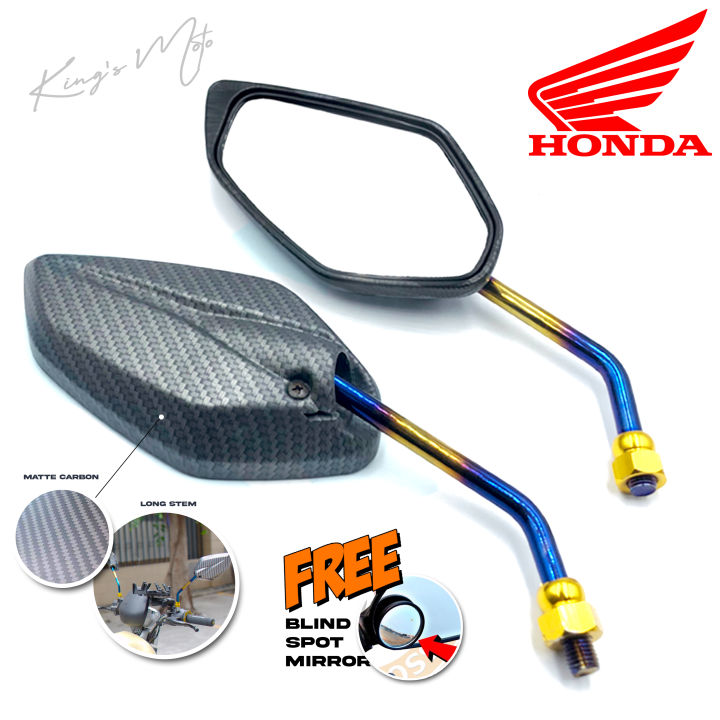 HONDA TMX 125 carbon side mirror genuine parts honda 2tone side mirror ...