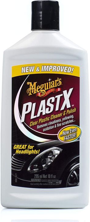 Meguiar's G12310 PlastX Clear Plastic Cleaner & Polish, 10 Fluid Ounces ...
