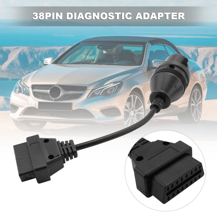 for MB 38 Pin to 16 Pin OBD2 OBD II Diagnostic Adapter for 38 Pin OBD ...