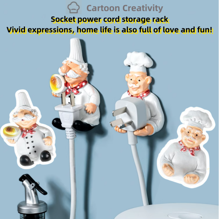 1/2pcs Plug Holder Organizer Wire Cable Organizer Storage Rack Wall ...