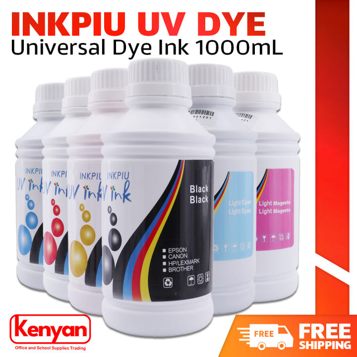 Inkpiu UV Dye Ink for Printer 1000ML/1 Liter C/M/Y/K/LC/LM High Quality ...